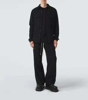 Rick Owens Work Cotton And Wool Flannel Shirt