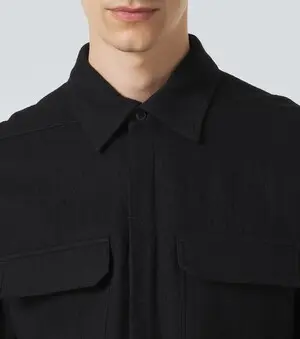 Rick Owens Work Cotton And Wool Flannel Shirt
