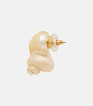 JENNIFER BEHR Luca Earrings In Seashell And Brass