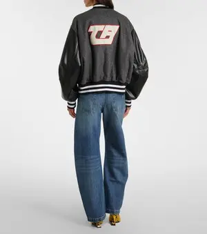 Attico Mid-rise Barrel-leg Jeans In Sky