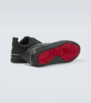 CHRISTIAN LOUBOUTIN Sk Vi Leather Lace-up Sneakers - Black