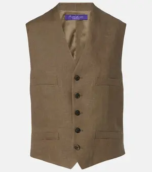 Ralph Lauren Jaiden Linen Vest - Brown