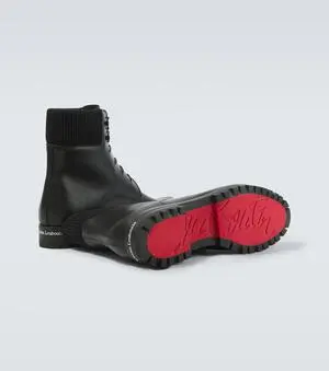 CHRISTIAN LOUBOUTIN Leather Lace-up Boots