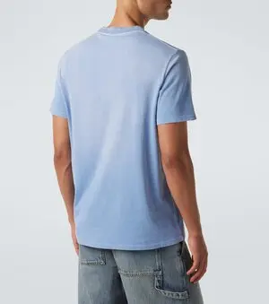Loewe Anagram Embroidered Cotton T-shirt - Blue
