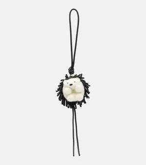 Loewe Hedgehog Beaded Wool Bag Charm