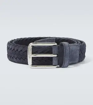 TOD'S Braided Suede Belt - Blue