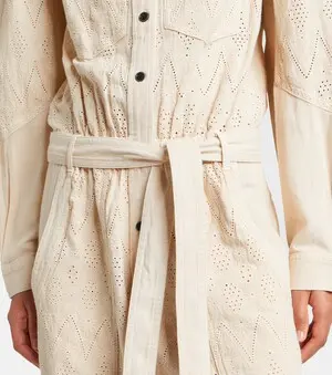 MARANT ETOILE Kellen Broderie Anglaise Cotton Jumpsuit