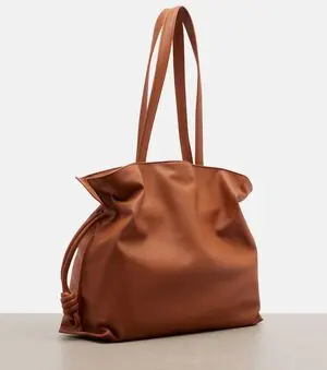 Loewe Flamenco Large Leather Clutch - Brown