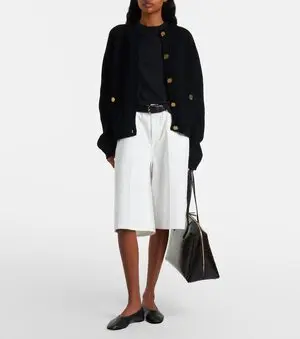 TOTEME Leather Ballet Flats - Black
