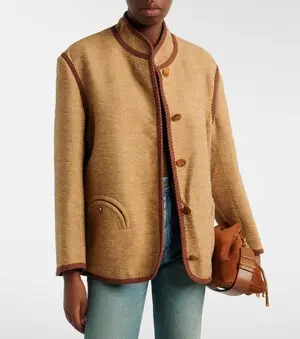 BLAZÉ MILANO Curly Cotton And Linen-blend Jacket
