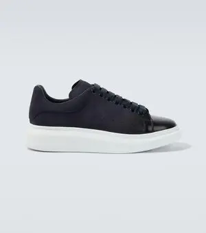 Alexander McQueen Oversized Leather And Suede Sneakers