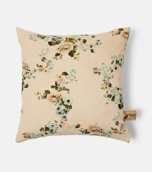 THE HOUSE OF LYRIA Vetiver Floral Linen Canvas Cushion - Beige