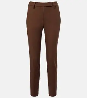 Brunello Cucinelli Slim Fit Cotton Blend Pants