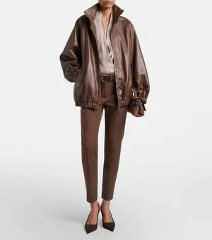 Brunello Cucinelli Slim Fit Cotton Blend Pants