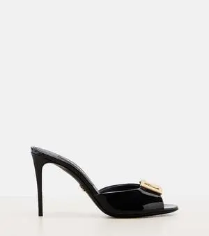 Dolce & Gabbana Patent Leather Mules With Dg Detail