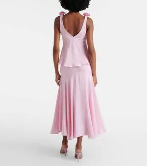RODARTE Silk Crepe Midi Skirt