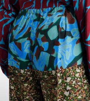 Dries Van Noten Printed Wide-leg Viscose Pants