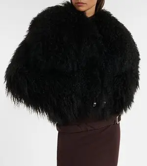 Attico Shearling Jacket - Black