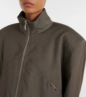 Attico Virgin Wool-blend Bomber Jacket