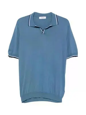 GRAN SASSO Contrast-trim Short-sleeve T-shirt - Blue