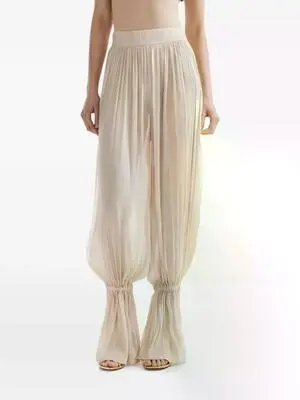 MIA PECULIAR Pleated Balloon Trousers - Neutrals