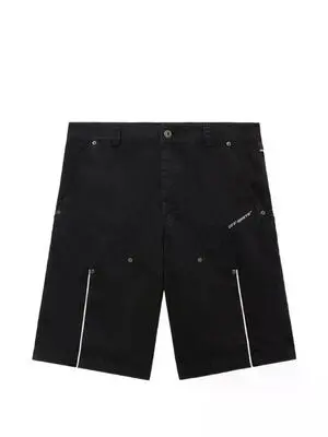Off-White Logo-print Panelled Shorts - Black