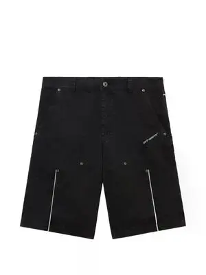 Off-White Logo-print Panelled Shorts - Black