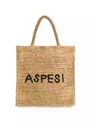 Aspesi Embroidered Logo Tote Bag