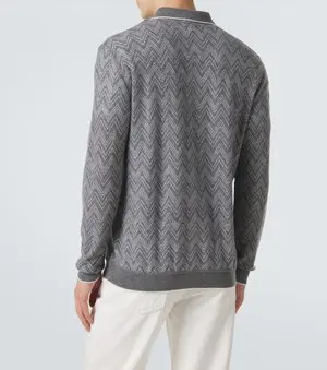 Missoni Zigzag Cashmere Polo Sweater