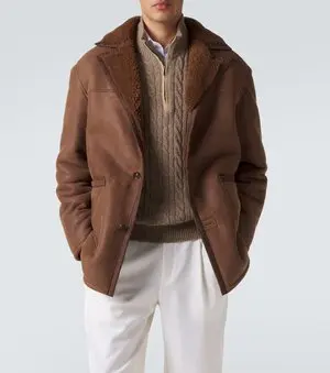 Etro Shearling-trimmed Leather Jacket