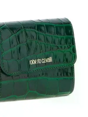 Roberto Cavalli Crocodile-effect Logo-motif Wallet