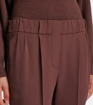 Brunello Cucinelli Crepe Straight Pants