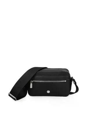 Lacoste Logo-strap Zip-up Messenger Bag - Black