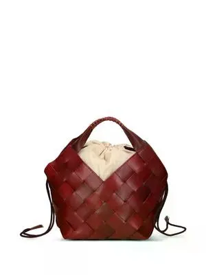 Dragon Diffusion Woven Leather Bucket Bag