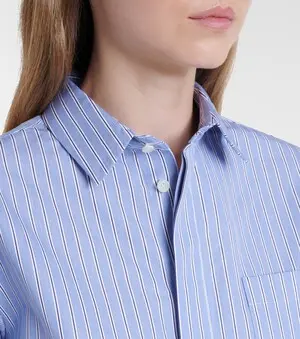 Sacai Striped Cotton-blend Poplin Shirt