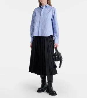 Sacai Striped Cotton-blend Poplin Shirt