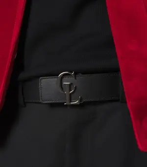 CHRISTIAN LOUBOUTIN Reversible Leather Belt With Cl Logo Buckle