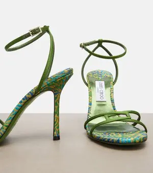 JIMMY CHOO Leo Satin Sandals