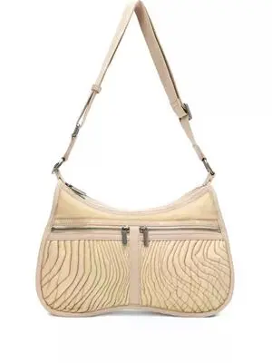 Roberto Cavalli Torino Matelassé Shoulder Bag - Neutrals