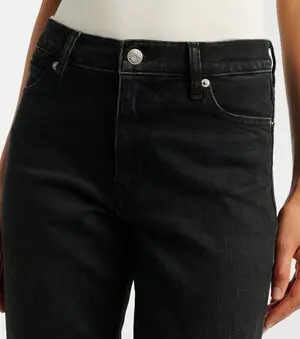 FRAME Cropped Straight Jeans - Black