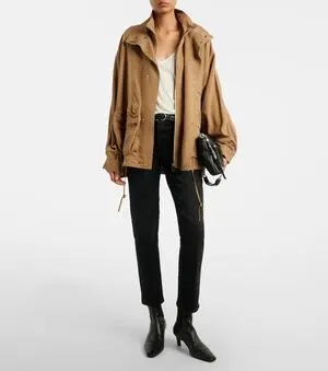 FRAME Cropped Straight Jeans - Black