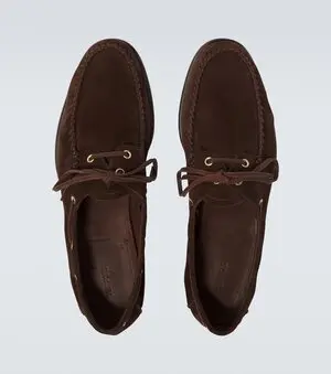TOM FORD Theo Suede Boat Shoes - Brown