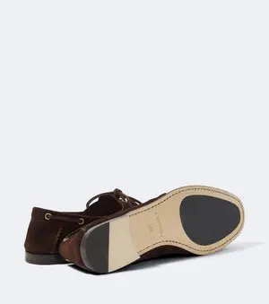 TOM FORD Theo Suede Boat Shoes - Brown