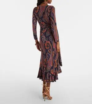 Etro Paisley Print Wrap Dress