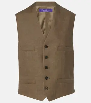 Ralph Lauren Jaiden Linen Vest - Brown