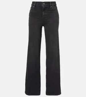 FRAME Le Slim Palazzo Wide-leg Jeans - Black