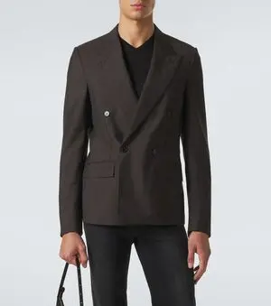 Gucci Pinstripe Wool And Mohair Blazer