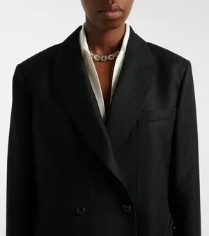 BLAZÉ MILANO Nightbreak Pinstripe Virgin Wool Blazer