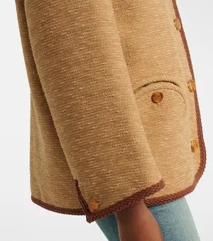 BLAZÉ MILANO Curly Cotton And Linen-blend Jacket