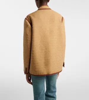 BLAZÉ MILANO Curly Cotton And Linen-blend Jacket - Brown
